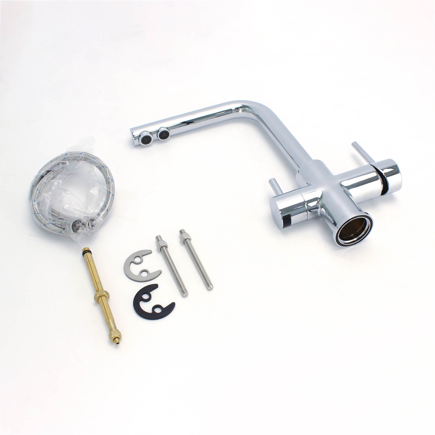 LED timer indicator faucet,3-way lighting timers tap, hot cold water ...